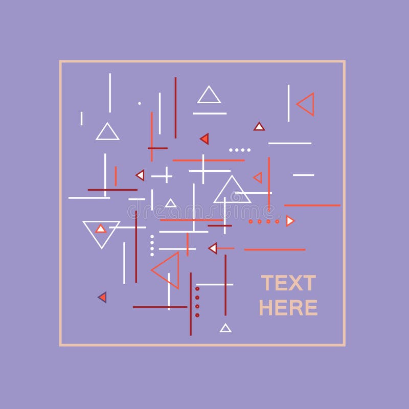 Abstract Background with Dynamic Lines and Triangles. Vector Simple ...