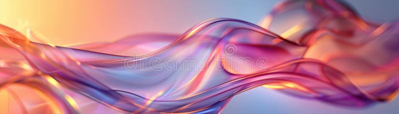 Abstract Background, Dynamic Translucent Shapes in an Array of Colors Form an Iridescent ...