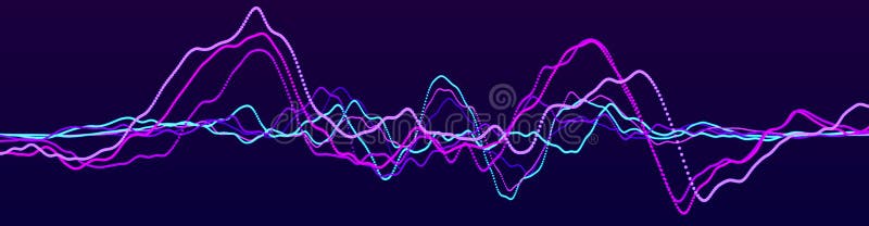 Abstract Background with Dynamic Waves. Sound Wave Element. Technology ...