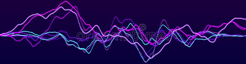 Abstract Background with Dynamic Waves. Sound Wave Element. Technology ...