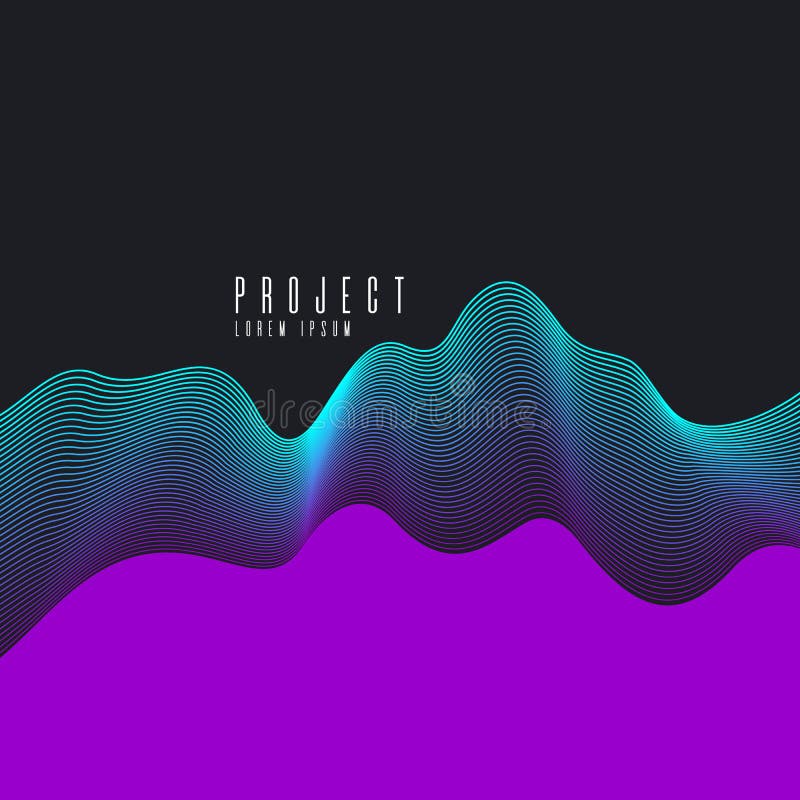 Abstract Background with Dynamic Waves. Vector Illustration Stock ...