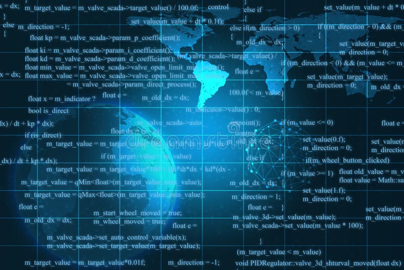 Abstract Background with Earth and World Map Stock Illustration ...