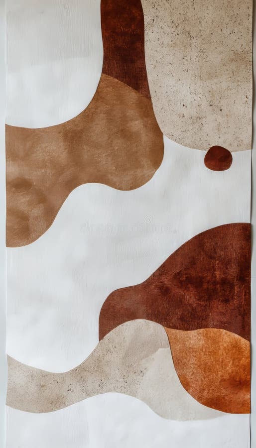 Abstract Background, Earthy Terracotta and Sandy Beige Wave Patterns ...