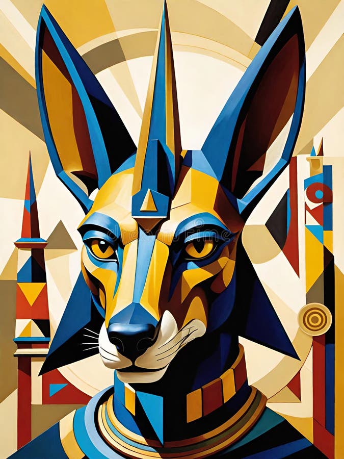 Abstract Background with Egyptian Sphinx Stock Photo - Image of anubis ...