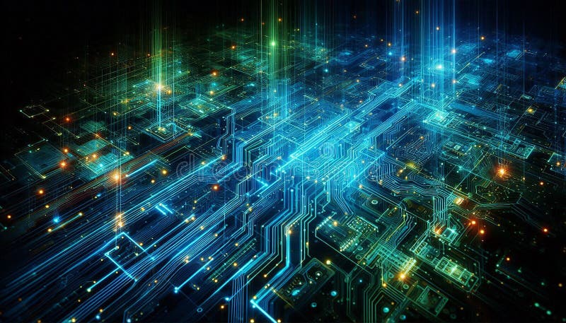 Abstract Background of Electrical System Design Stock Illustration ...