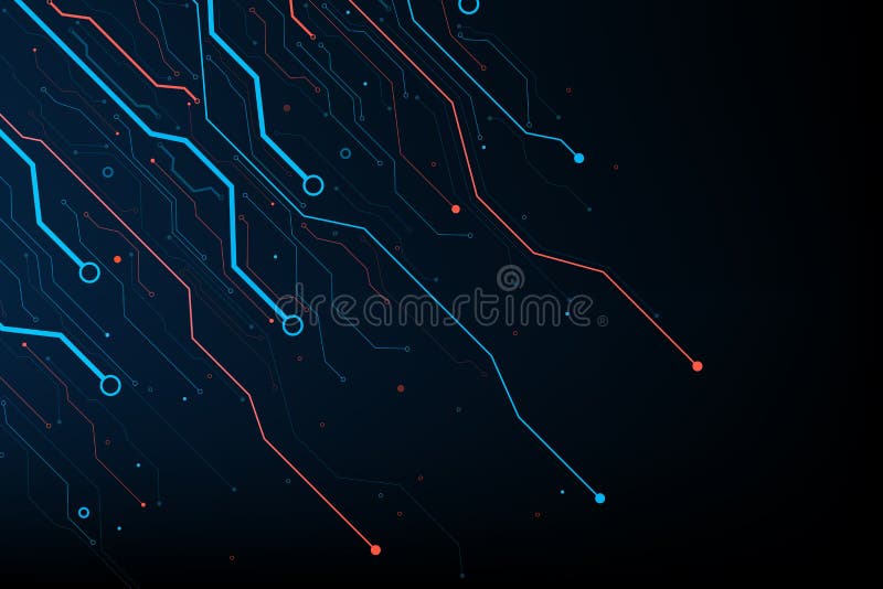 Abstract Background Electronic Print Circuit Dot and Line 002 Stock ...