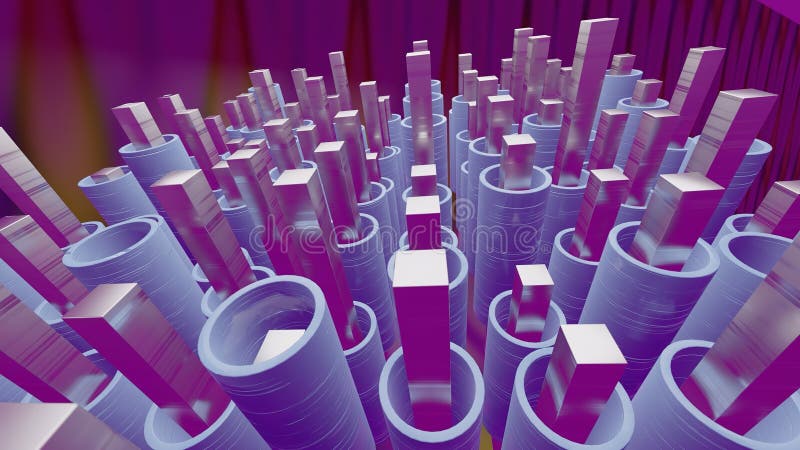 Abstract Background and Elements in Cool Colors Consisting of Random ...