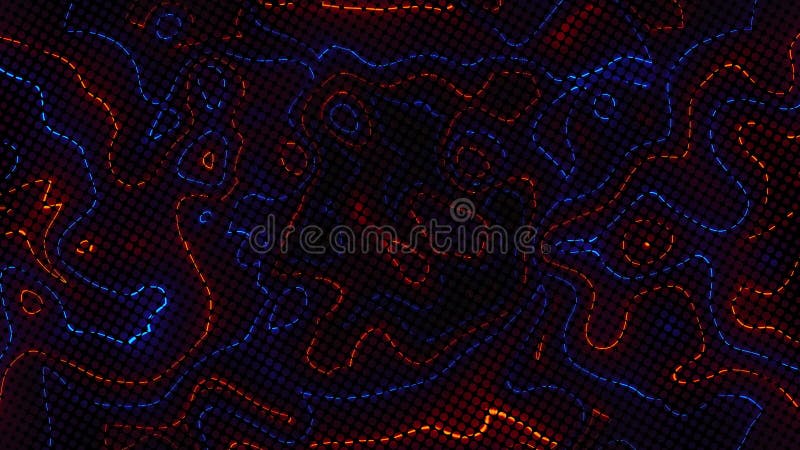 Abstract Background with Energy Effect, Halftone Form, 3d Render Computer Generating Backdrop ...