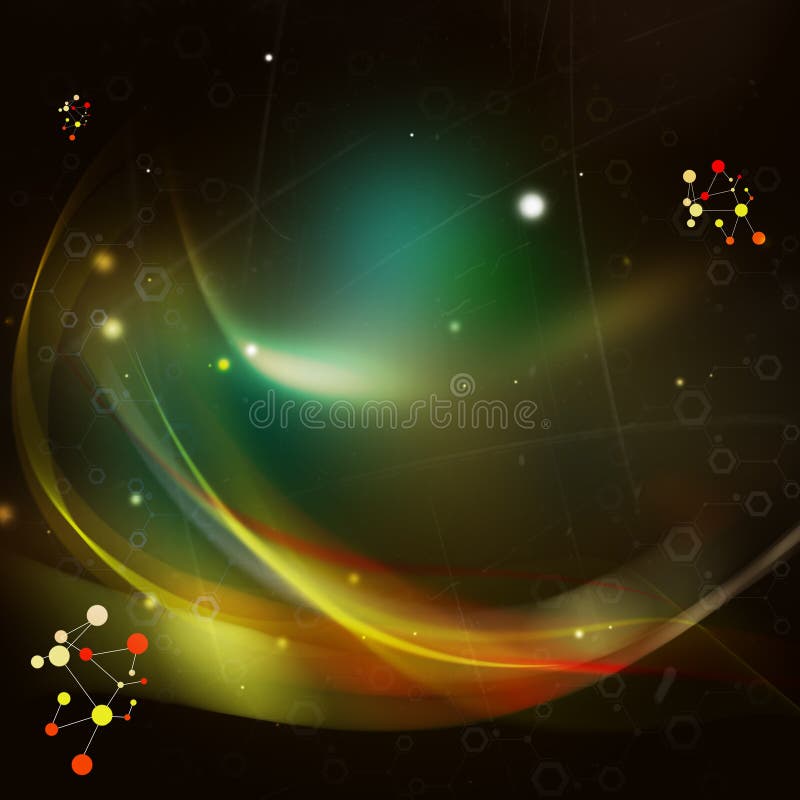 Abstract Background with Energy Waves Stock Illustration - Illustration ...
