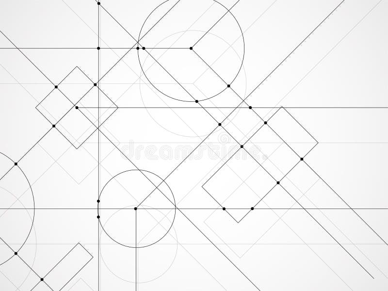 Abstract Background of Engineering Drawing. Technological Wallpaper ...