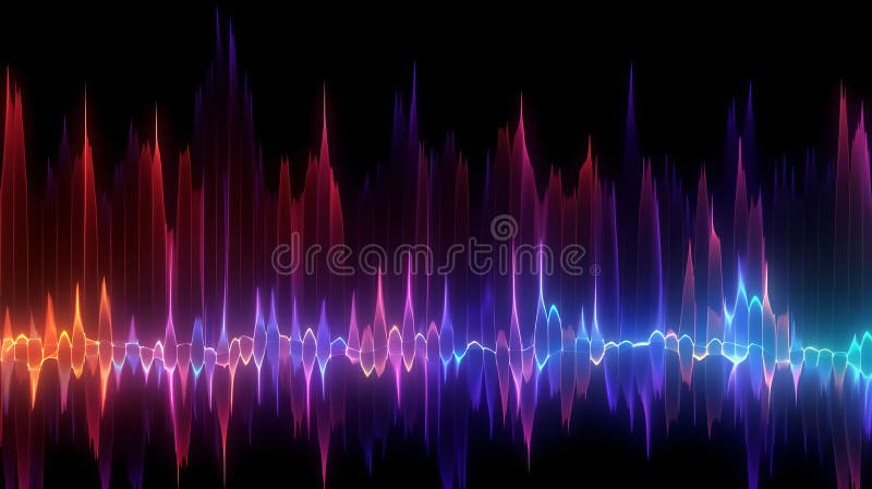Abstract Background with Equalizer Effect. Neon Lights Stock Image ...