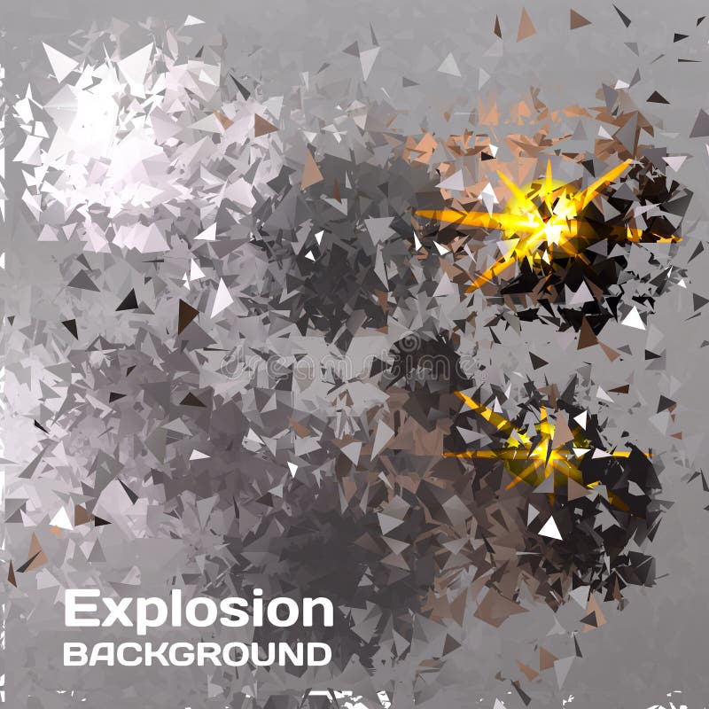 Abstract Background of Exploding Balls Polygonal Stock Vector ...