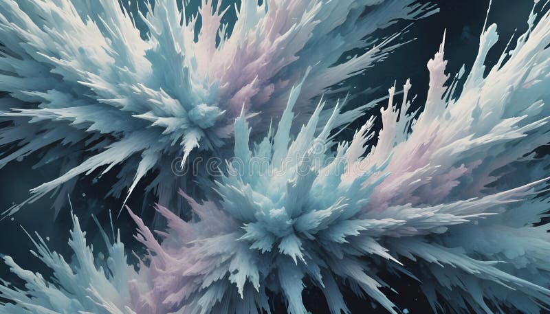 Abstract Background with Exploding Blue and White Particles, Creating a ...