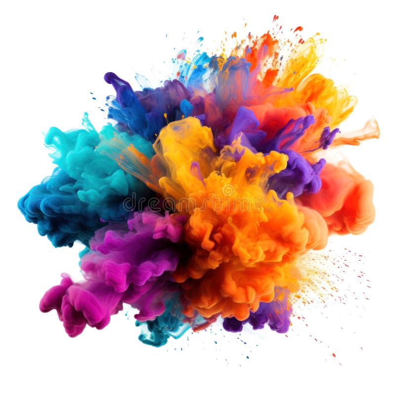 Abstract Background, Exploding Paint. Quick Shot Isolated Stock ...