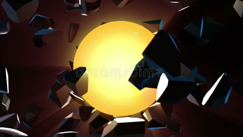 Abstract Background with Exploding Sphere Stock Video - Video of black ...