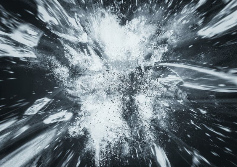 Abstract Background with Explosion and Flying Debris Stock Illustration ...