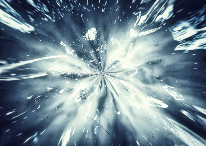 Abstract Background with Explosion and Flying Debris Stock Illustration ...