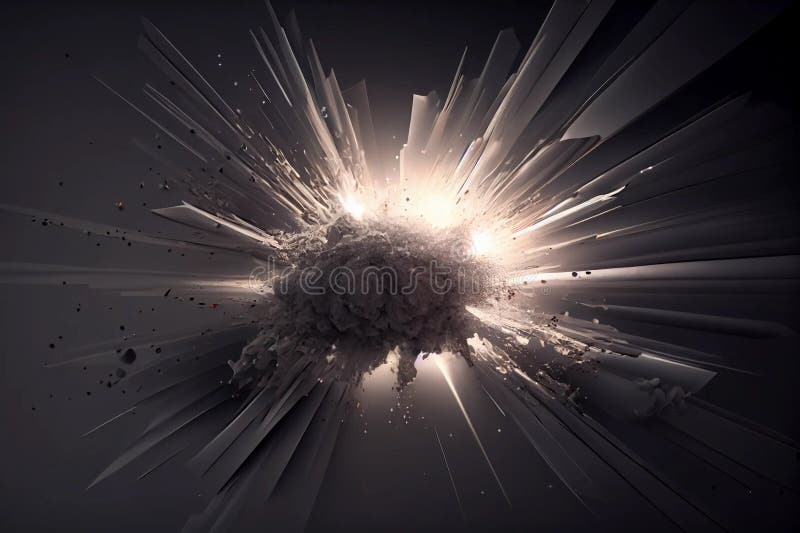 Abstract Background. Explosion of Grey Lights Background Stock ...