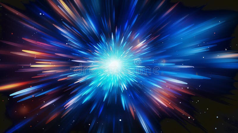 Abstract Background. Explosion Star on Multicolored. Illustration ...