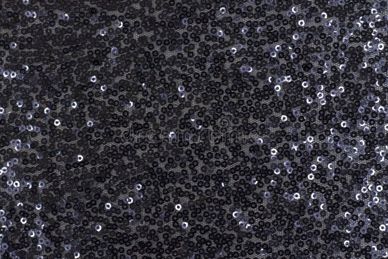 Black Sequins. Metallic Glitter Background, Sparkling Sequined Textile ...