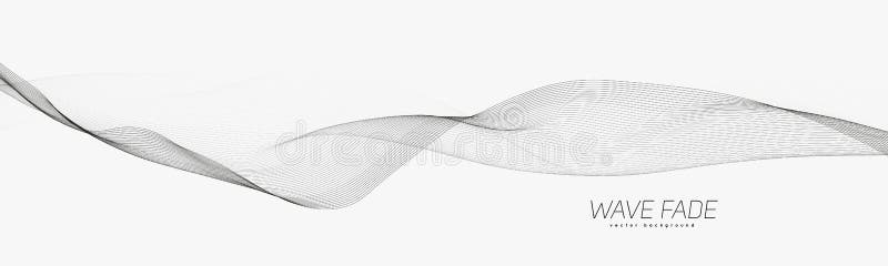 Abstract Background with Faded Line Waves. Warped Waveform. Stock ...
