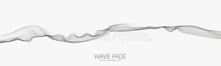 Abstract Background with Faded Line Waves. Warped Waveform. Stock ...