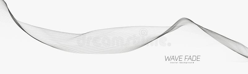 Abstract Background with Faded Line Waves. Warped Waveform. Stock ...