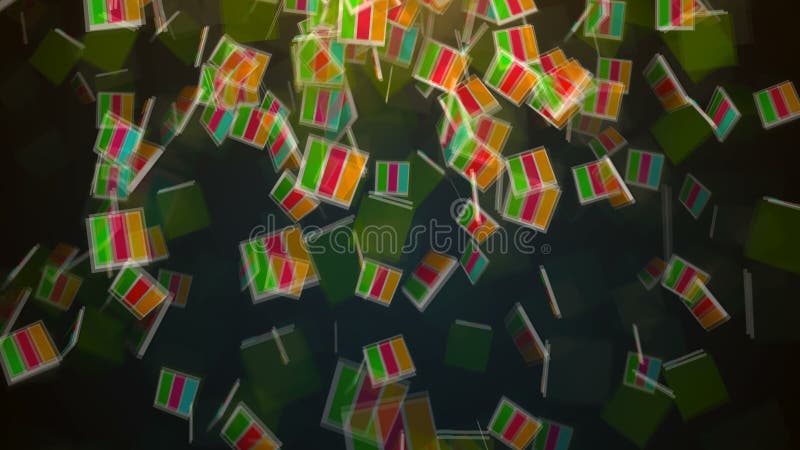 Abstract Background with Falling Blocks Stock Video - Video of squared ...