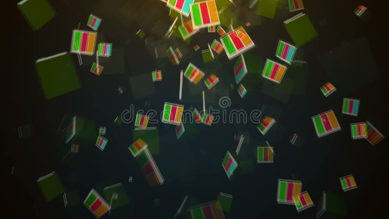 Abstract Background with Falling Blocks Stock Footage - Video of ...