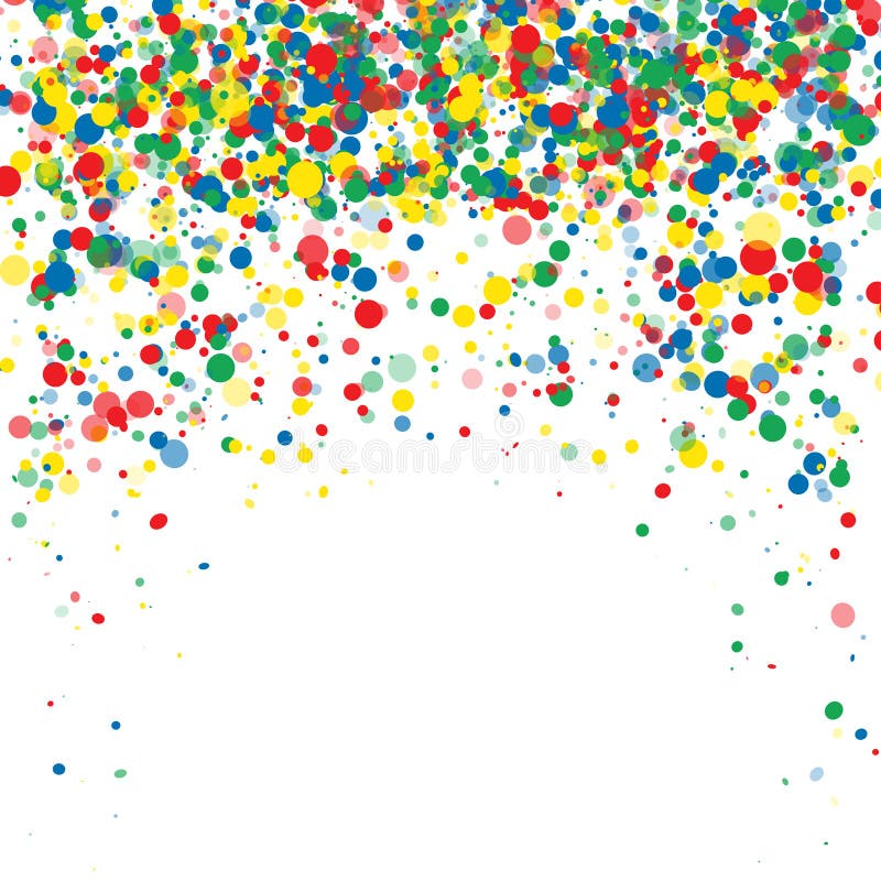 Abstract Background with Falling Multicolored Confetti. Empty Space for ...