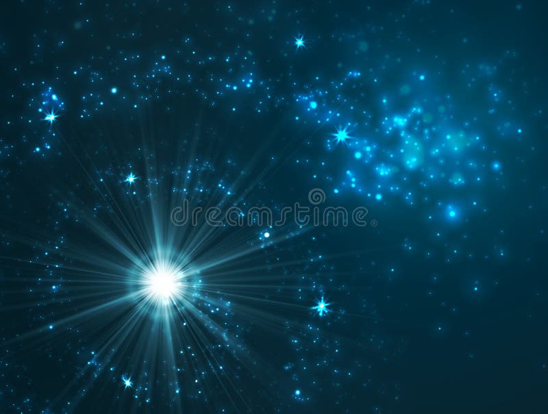 Abstract Background with Falling Star and Twinkling Trail. Stock Vector ...
