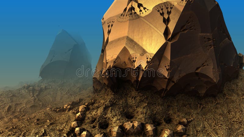 Alien Construction and Structures, Abstract Fantastic Shapes of Ancient ...