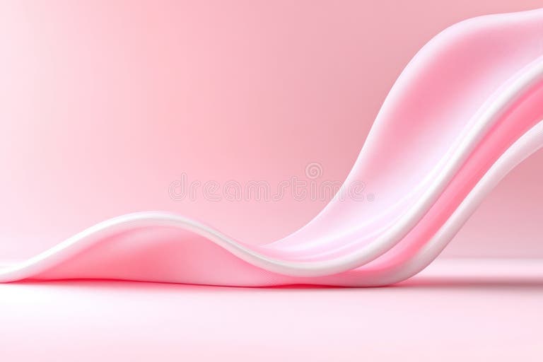 Soft Pink Gradient Wave Abstract Background with Smooth Transition of ...