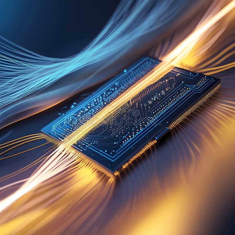 The Abstract Background Features a Stylized AI Circuit Board with ...