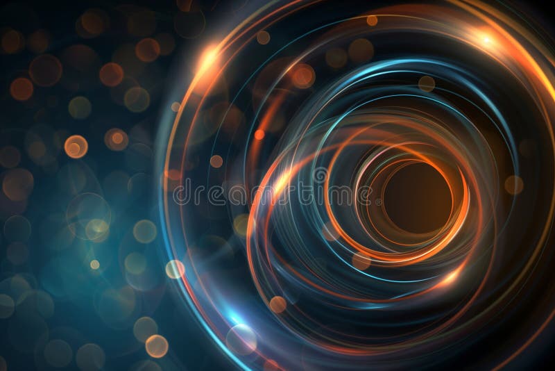 Vibrant Abstract Circular Light Effects Background for Design Projects ...