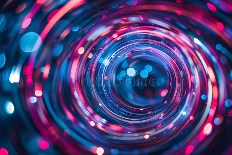 Vibrant Abstract Circular Light Effects Background for Design Projects ...