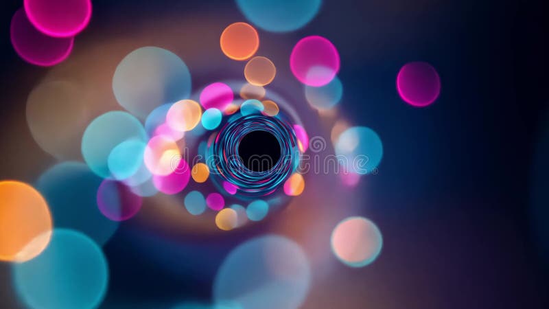 Vibrant Abstract Circular Light Effects Background for Design Projects ...
