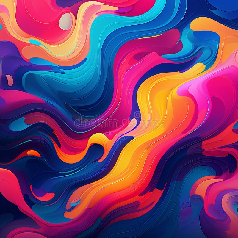 Abstract Wavy Colorful Gradient Fluid Background for Modern Design ...