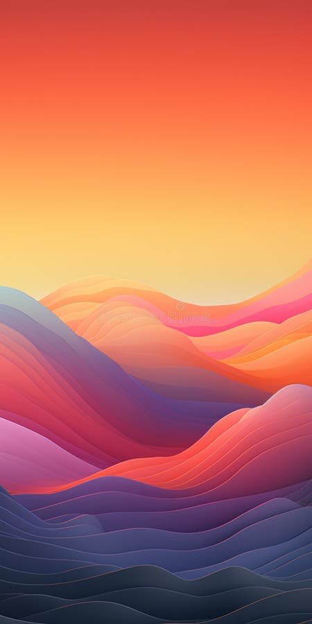 Vibrant Abstract Sunset with Colorful Waves - Ai-generated Landscape ...