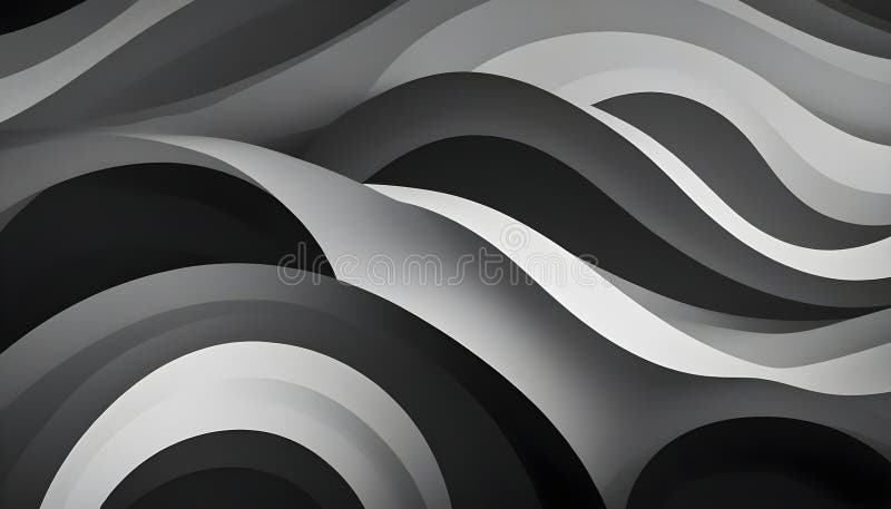 Abstract Background Featuring a Black and White Gradient of Overlapping ...