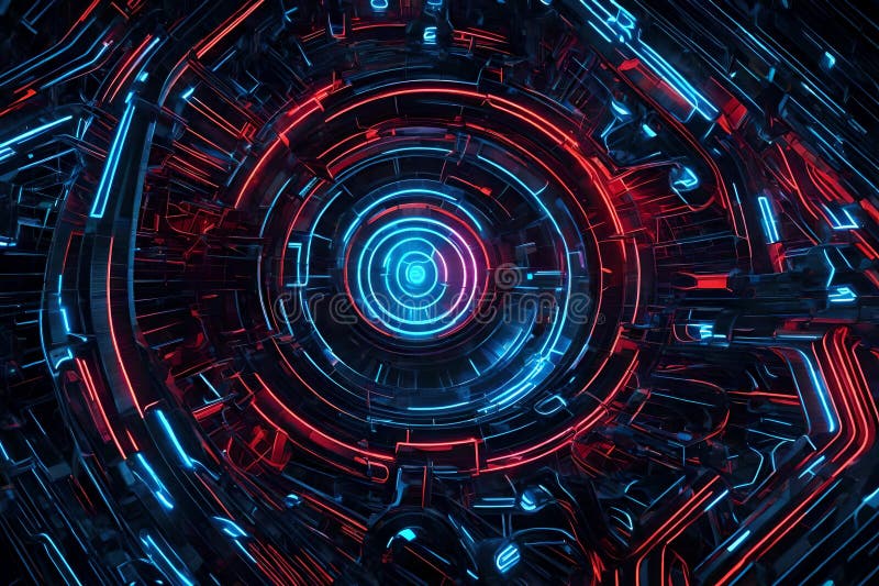 Abstract Background Featuring Blue and Red Lines Intertwined in a High ...