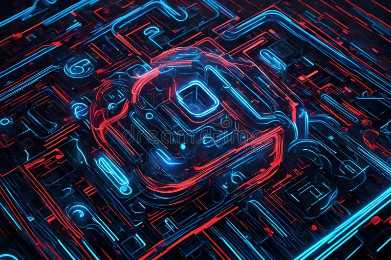 Abstract Background Featuring Blue and Red Lines Intertwined in a High ...