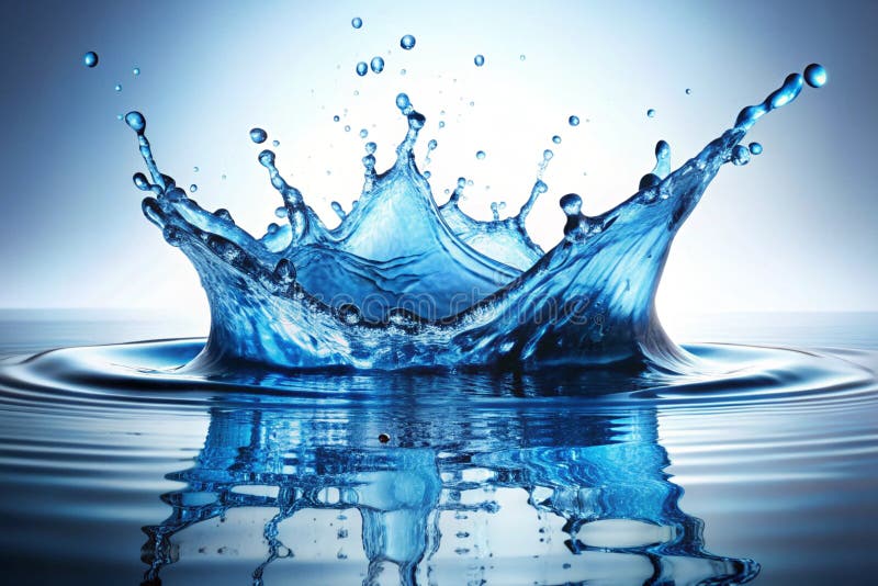 The Abstract Blue Water Splash Background Stock Illustration ...