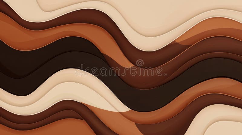 Abstract Background Featuring Brown Waves Flowing in a Modern and ...