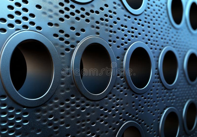 This Abstract Background, Featuring a Close-up of a Teal Metal Grid ...