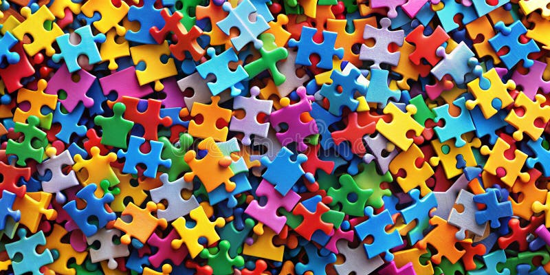 Abstract Background Featuring a Colorful Array of Unsolved Puzzles ...