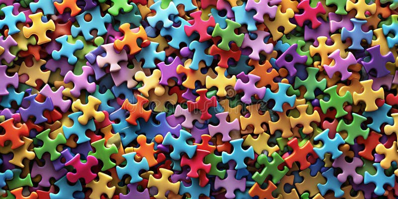 Abstract Background Featuring a Colorful Array of Unsolved Puzzles ...
