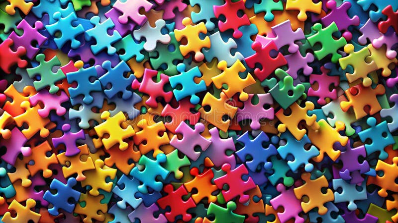 Abstract Background Featuring a Colorful Array of Unsolved Puzzles ...