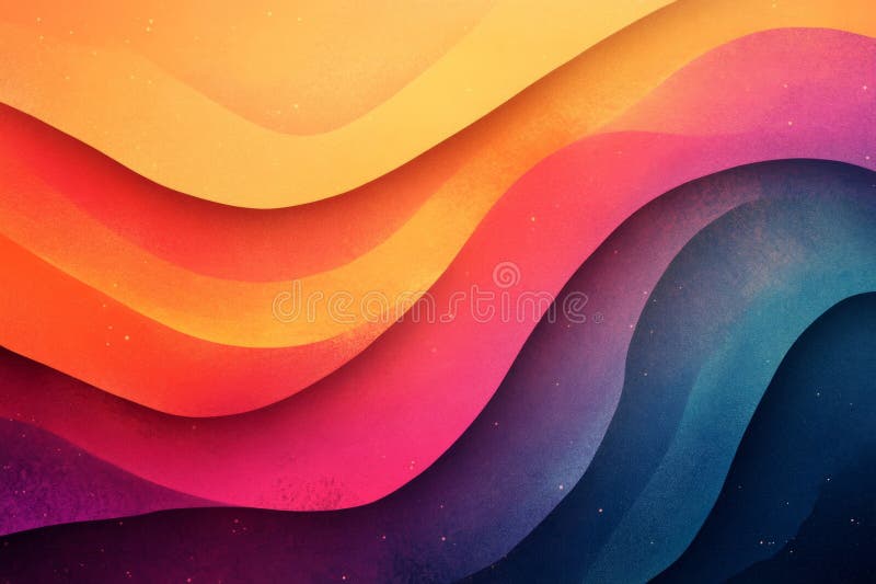 Abstract Background Featuring Colorful Wavy Stripes Creating a Gradient ...