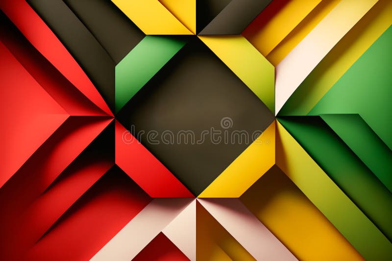 An Abstract Background Featuring the Colors of the African Flag ...